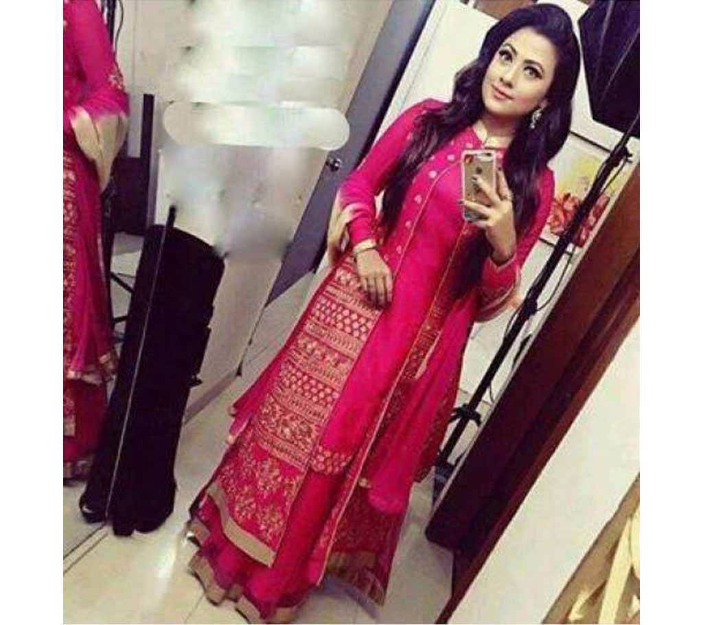 Semi-Stitched Indian Georgette Long Party Suit (Copy) #689343 buy from ...