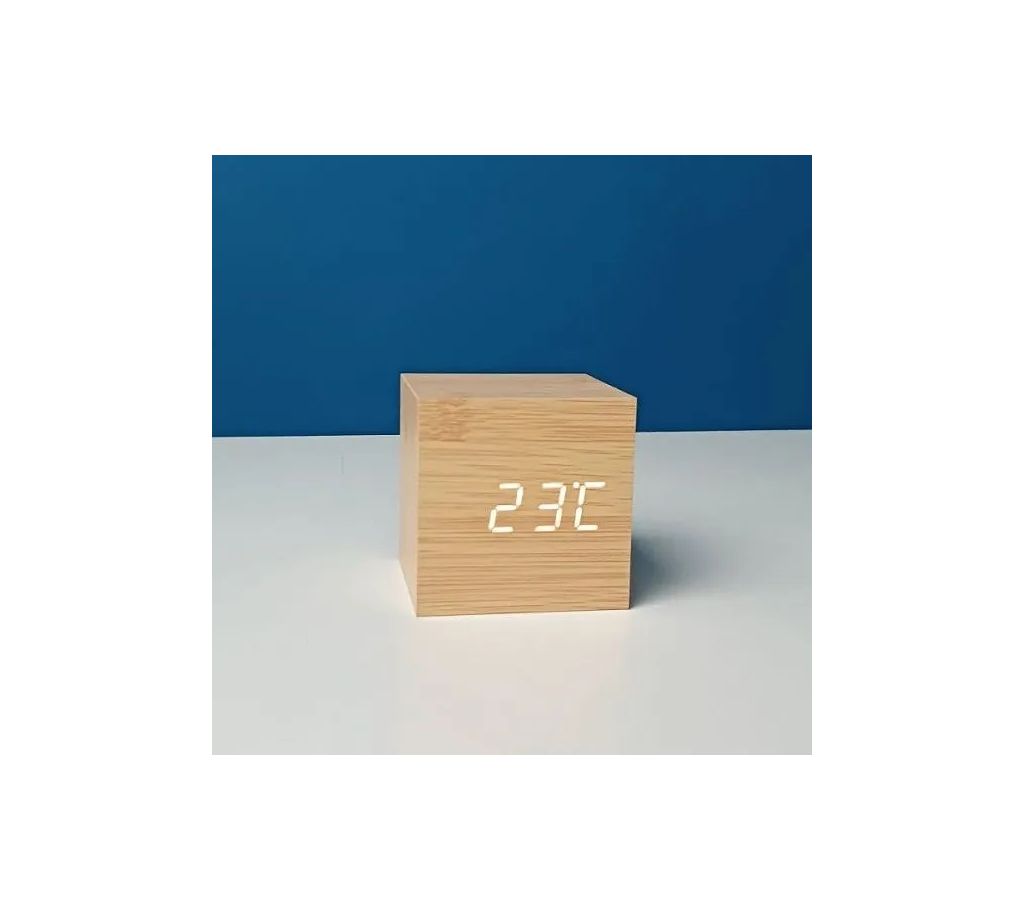 Cube Shaped Wooden Style Digital LED Clock #1414354 buy from ...