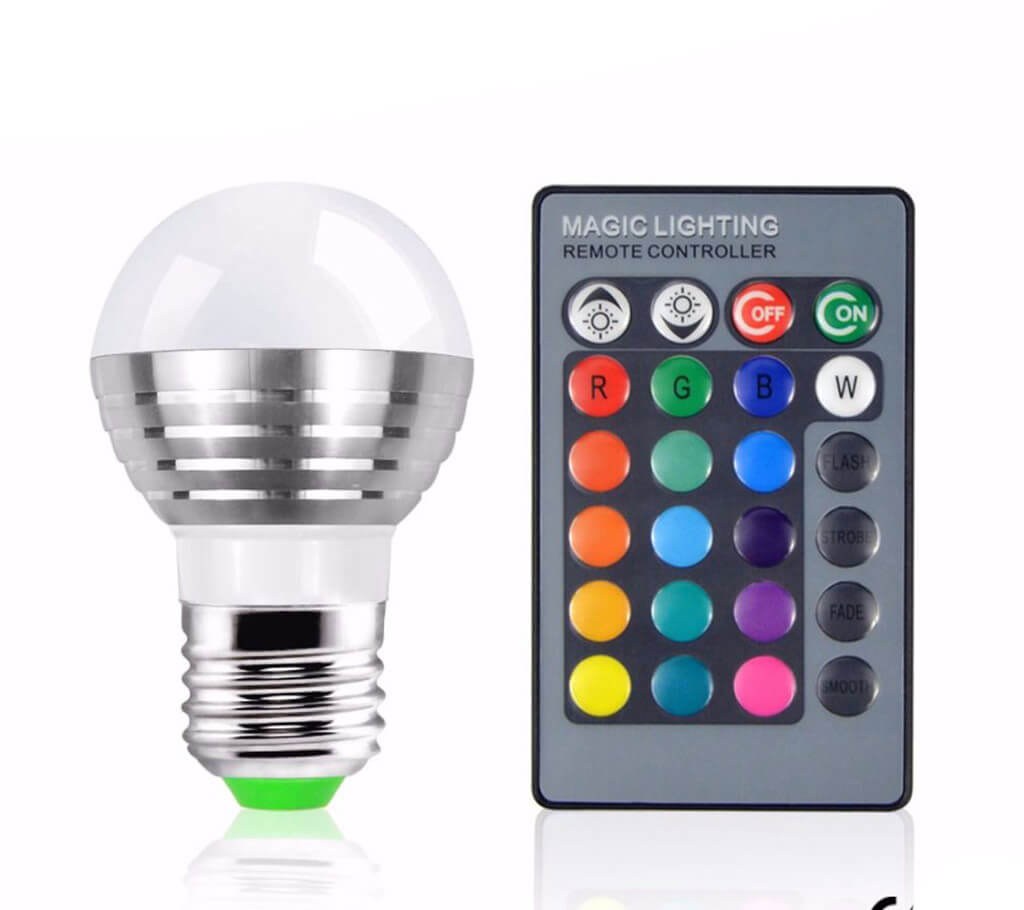 Remote LED RGB Bulb Light #390516 buy from Supermarketbd . in AjkerDeal