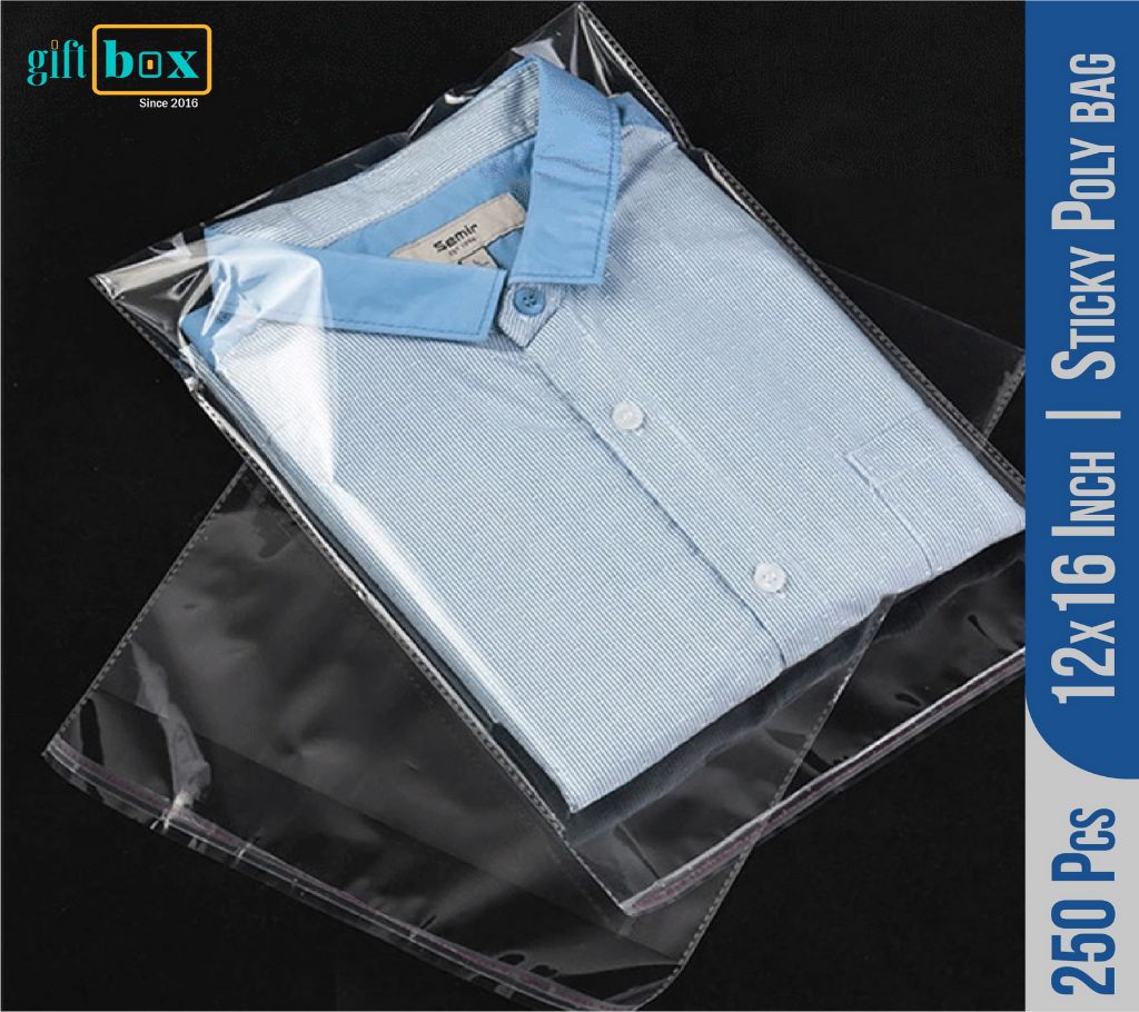 250 Piece (12 x 16 inch) Extra Adhesive Transparent Cellophane Sticky ...