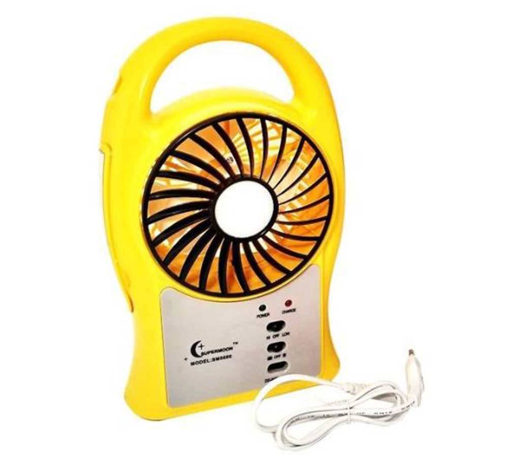 Portable Mini Fan with LED Light - Yellow #816923 buy from Bristy Store ...