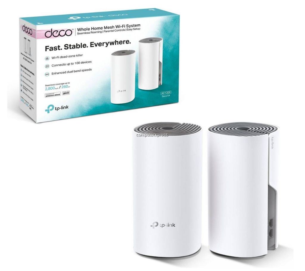TP-Link Deco E4 (2 Pack) Whole Home Mesh Wi-Fi System AC1200 Dual-band ...