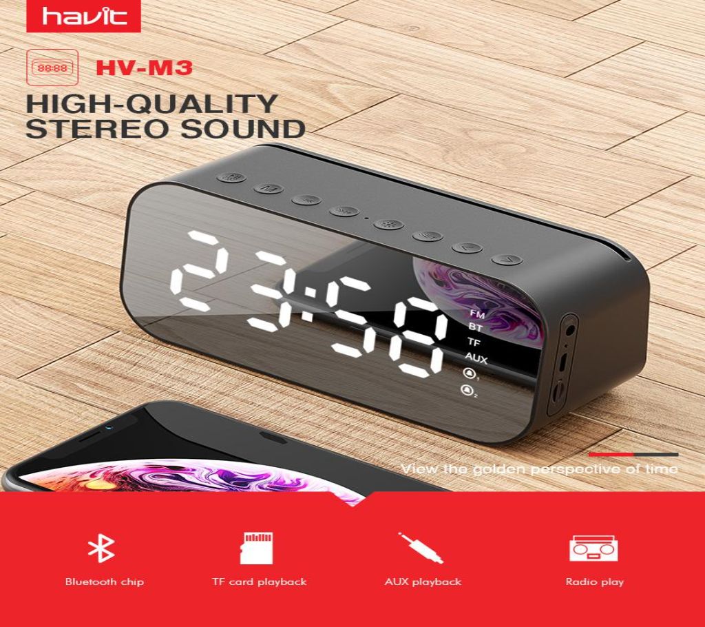 HAVIT M3 ALARM CLOCK BLUETOOTH SPEAKER #1270409 buy from Easy Buy ...