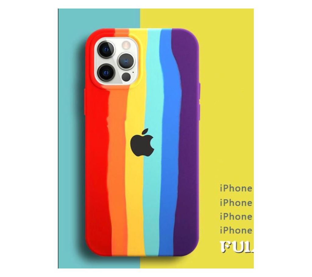 Apple iPhone 12 PRO MAX 6.1 inch Rainbow Series Liquid Silicone Case ...