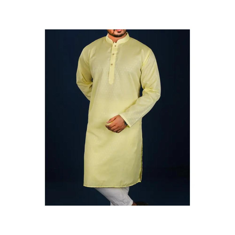 Panjabi Ethnic South Asian Style Lemon Clothes Peyaj Cotton Kurtha ...